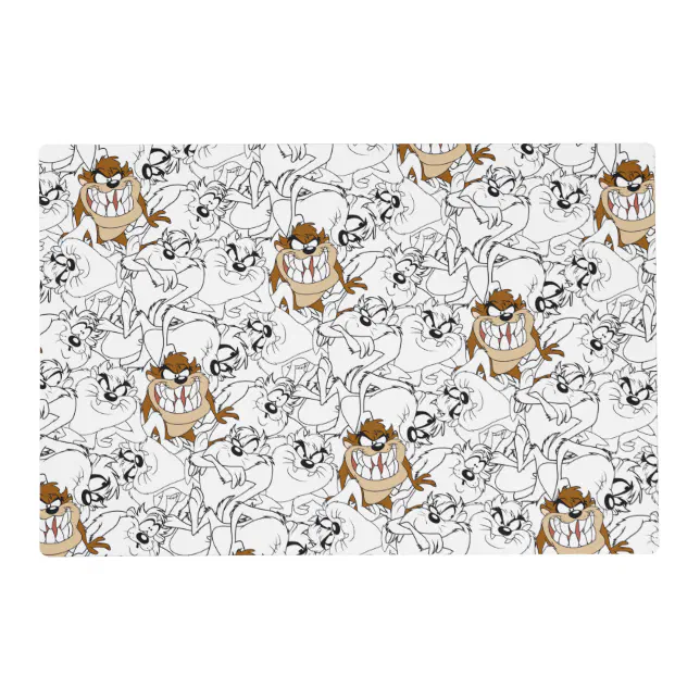TAZ™ Line Art Color Pop Pattern Placemat | Zazzle