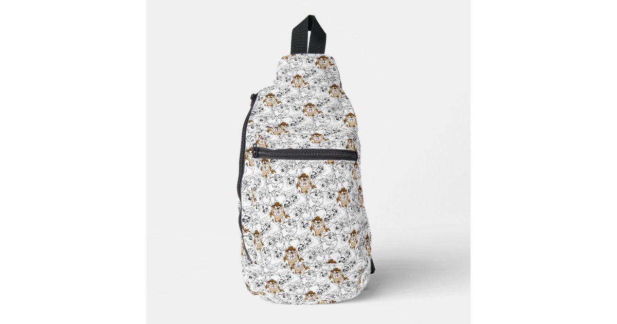 TAZ™ Line Art Color Pop Pattern Sling Bag | Zazzle