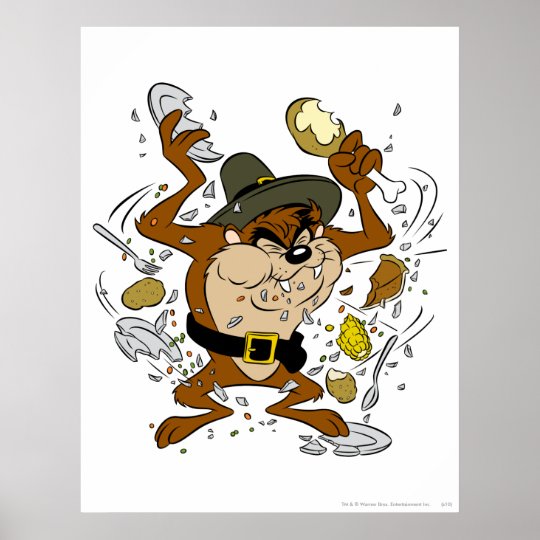 TAZ™ Plowing Down Poster | Zazzle.com