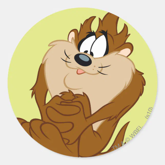 TAZ™ posing 4 Classic Round Sticker | Zazzle