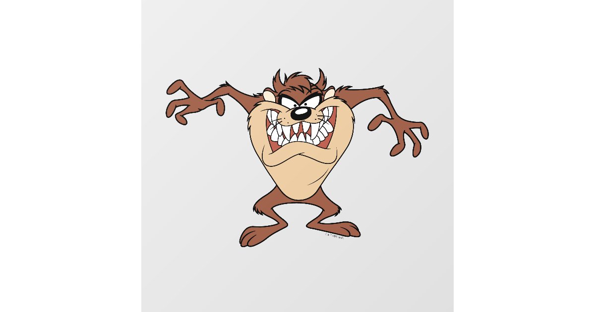 TAZ™ Posing Wall Decal | Zazzle