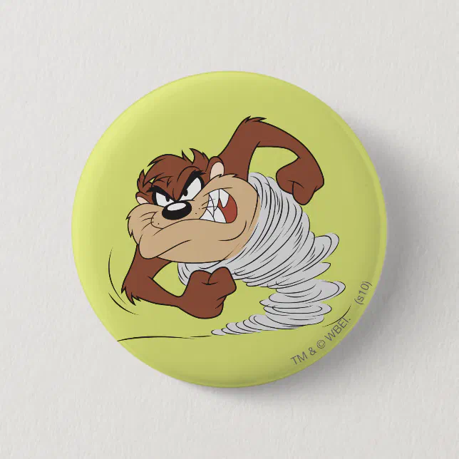 TAZ™ spinning fast Button | Zazzle