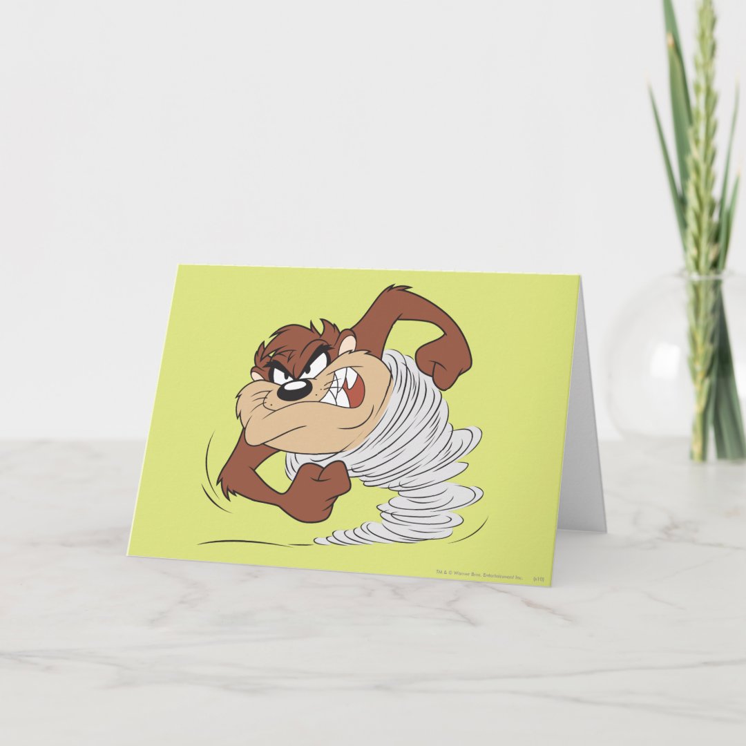 TAZ™ spinning fast Card | Zazzle