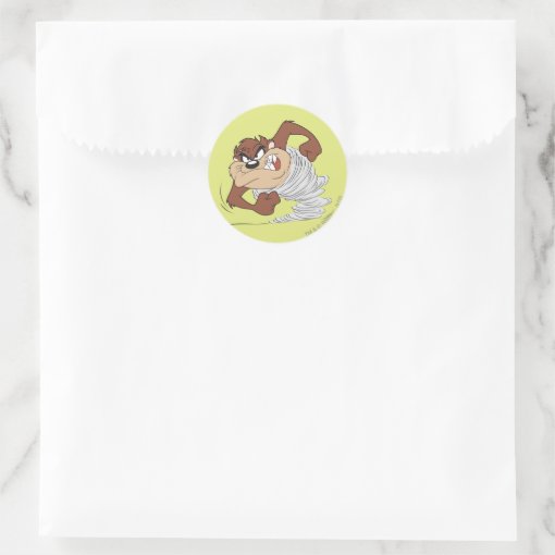 TAZ™ spinning fast Classic Round Sticker | Zazzle