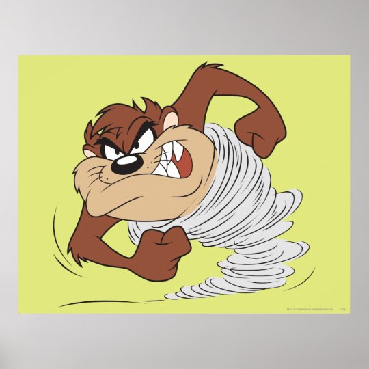 TAZ™ spinning fast Poster | Zazzle.com