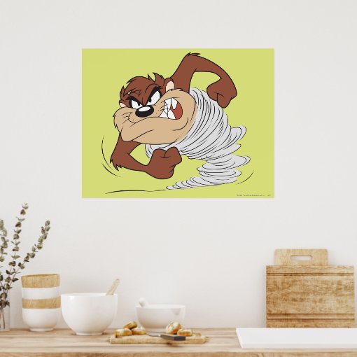 TAZ™ spinning fast Poster | Zazzle