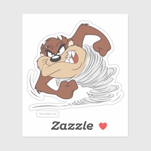 TAZ™ spinning fast Sticker | Zazzle