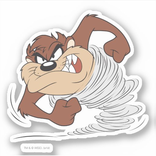 TAZ™ spinning fast Sticker | Zazzle