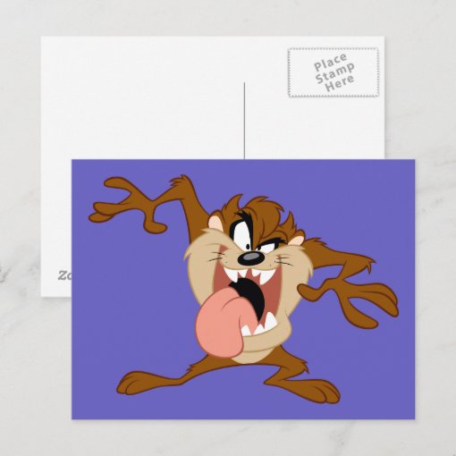 TAZ™ | Sticking His Tongue Out Postcard | Zazzle