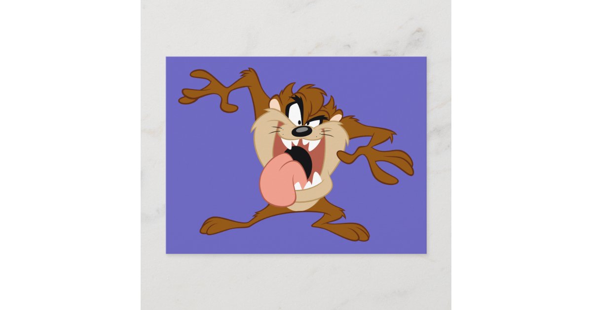 TAZ™ | Sticking His Tongue Out Postcard | Zazzle