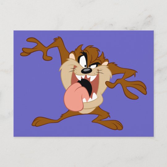 TAZ™ | Sticking His Tongue Out Postcard | Zazzle.com