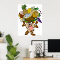TAZ™ Thanksgiving Feast B/W 2 Poster | Zazzle