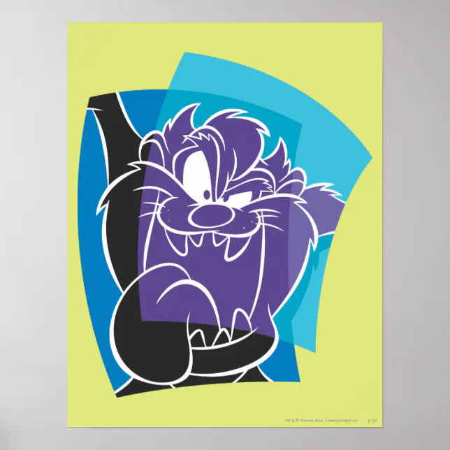 TAZ™ Tongue Out Stylized Poster | Zazzle