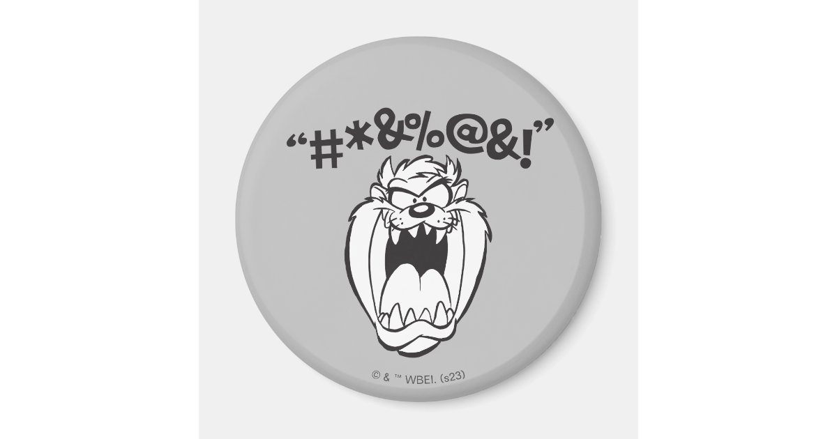 TAZ™ Yelling Expletives Magnet | Zazzle