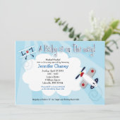 {TBA} AVIATOR Airplane 5x7 Baby Shower Invitation | Zazzle