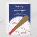 {TBA} BASEBALL Batter Up Birthday Invitation | Zazzle