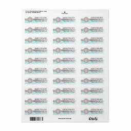 ::TBA:: Chic Chevron Monogram | teal Label | Zazzle