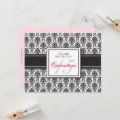 {TBA} ENGLISH Black Damask Quinceanera Invitation | Zazzle