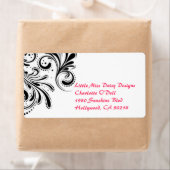 {tba} Sophisticated Flourish Labels | Zazzle