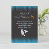 {TBA} Trendy Cocktail Party Invitation (aqua blue) | Zazzle