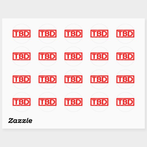 TBD Stamp Classic Round Sticker | Zazzle