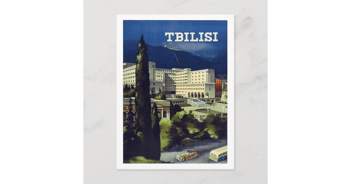 Tbilisi, Georgia, big city,vintage travel postcard | Zazzle