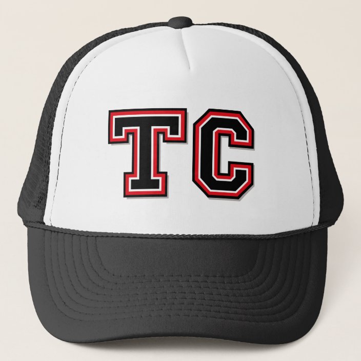 "TC" Monogram Initials Trucker Hat | Zazzle.com