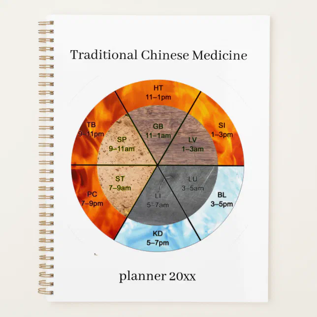 TCM Five Elements Organ Clock Wellness Planner | Zazzle