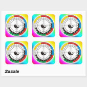 TCM Organuhr / organ clock Square Sticker | Zazzle