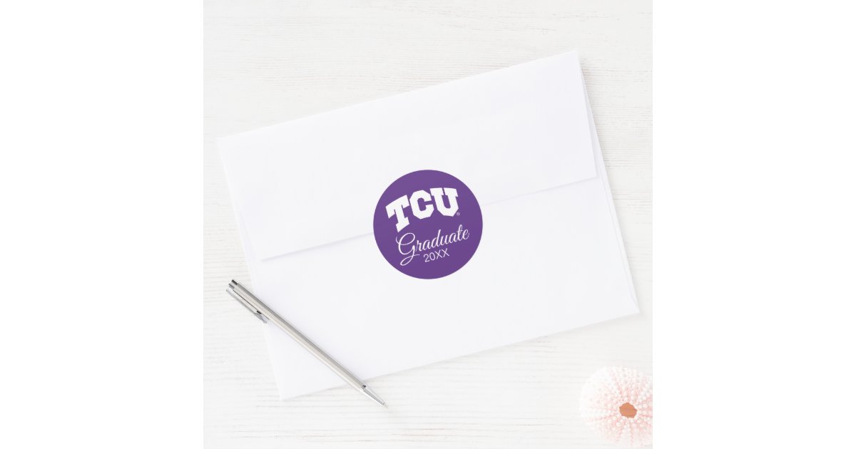 TCU CLASSIC ROUND STICKER | Zazzle