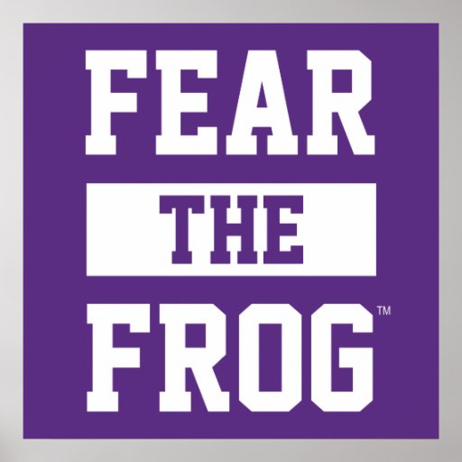 TCU Fear The Frog Poster | Zazzle