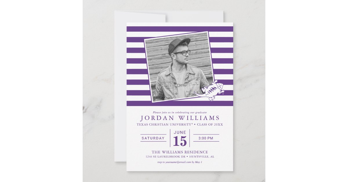 TCU Horned Frogs Graduation Announcement | Zazzle