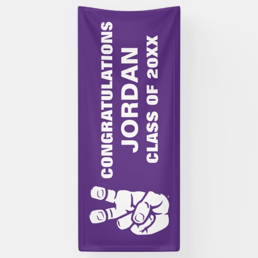 TCU Horned Frogs Hand Symbol Banner | Zazzle