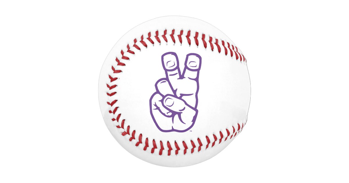 TCU Horned Frogs Hand Symbol Baseball | Zazzle