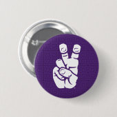 TCU Horned Frogs Hand Symbol | Greek Key Button | Zazzle