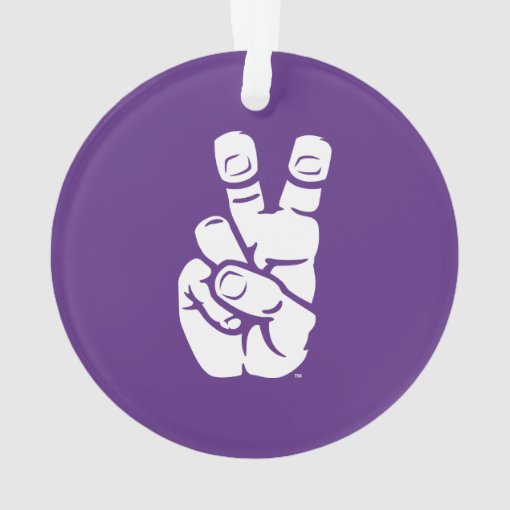 TCU Horned Frogs Hand Symbol | Greek Key Ornament | Zazzle