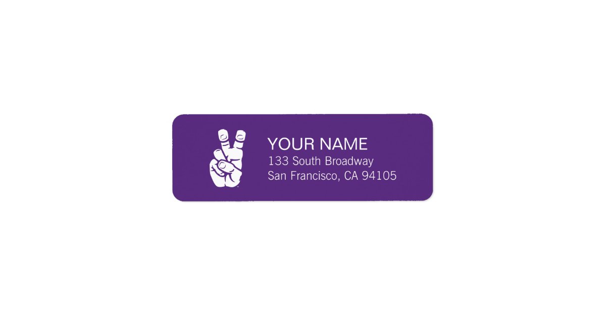TCU Horned Frogs Hand Symbol Label | Zazzle