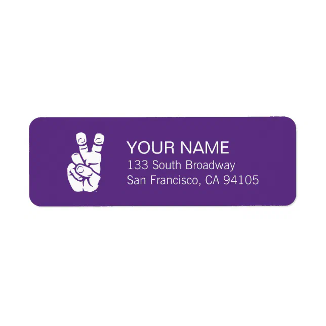 TCU Horned Frogs Hand Symbol Label | Zazzle
