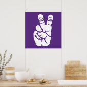 TCU Horned Frogs Hand Symbol Poster | Zazzle