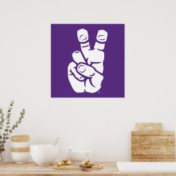 TCU Horned Frogs Hand Symbol Poster | Zazzle