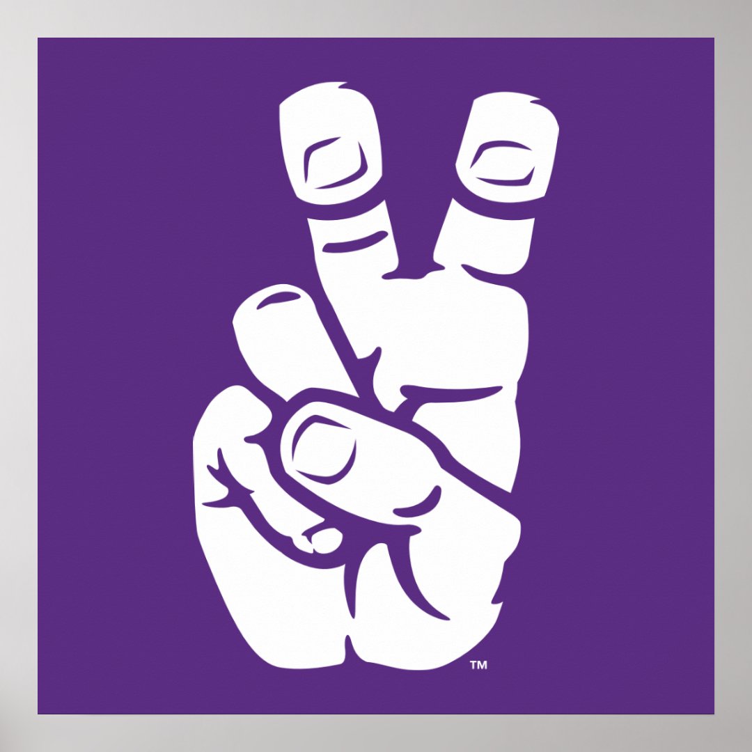 TCU Horned Frogs Hand Symbol Poster | Zazzle