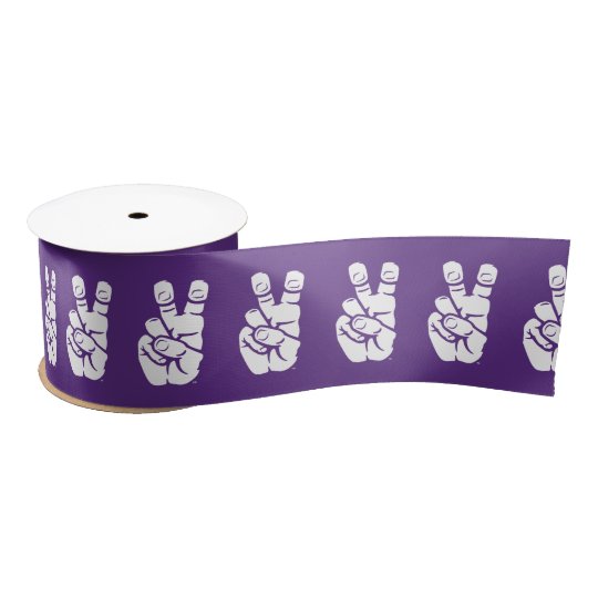 TCU Horned Frogs Hand Symbol Satin Ribbon | Zazzle.com