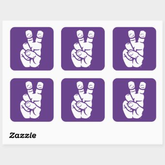 TCU Horned Frogs Hand Symbol Square Sticker | Zazzle