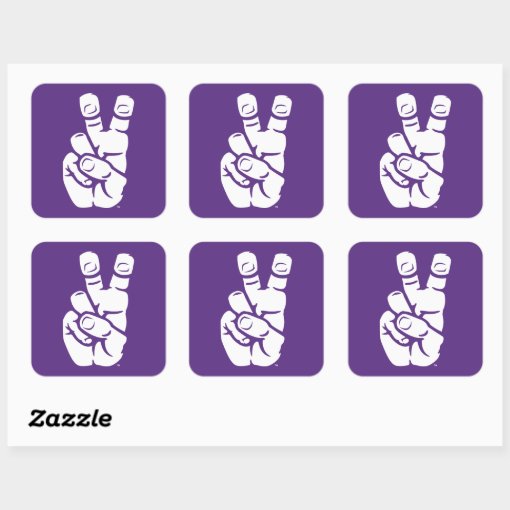 TCU Horned Frogs Hand Symbol Square Sticker | Zazzle