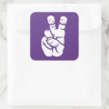 TCU Horned Frogs Hand Symbol Square Sticker | Zazzle