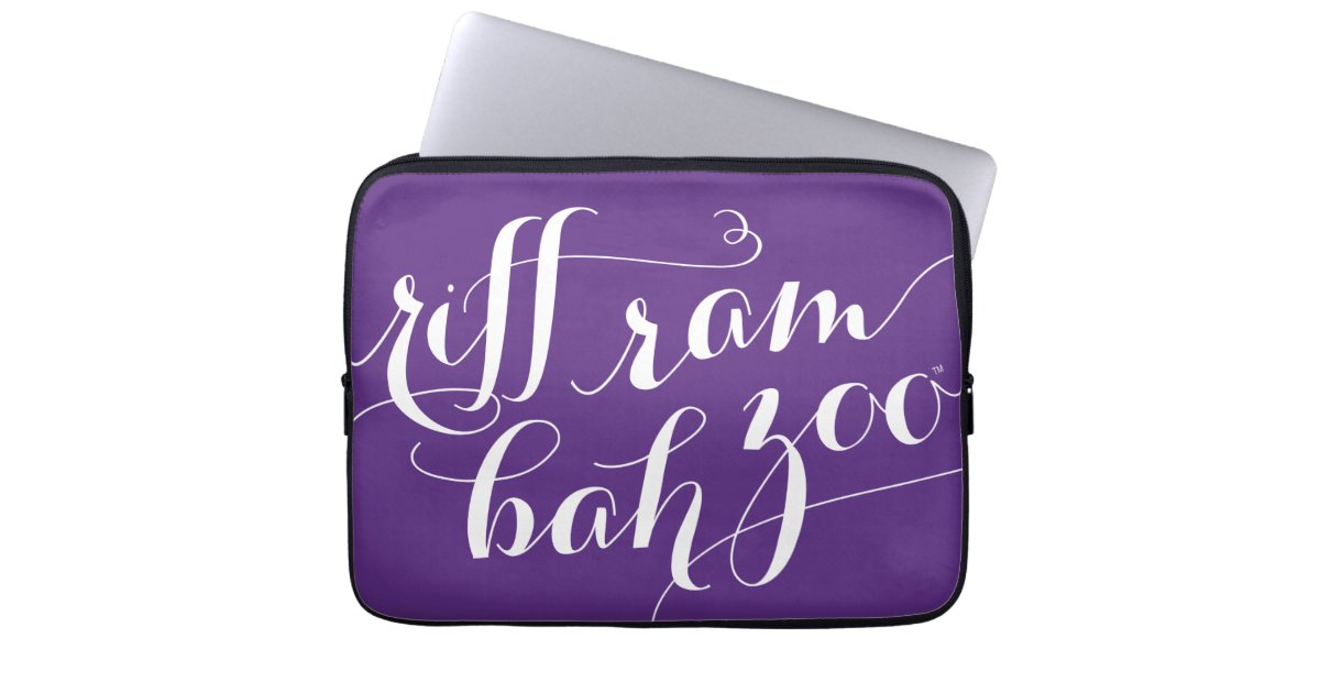 TCU Riff Ram Bah Zoo Script Laptop Sleeve | Zazzle