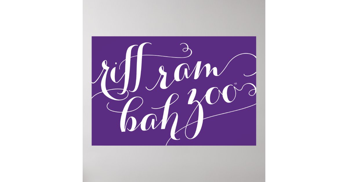 TCU Riff Ram Bah Zoo Script Poster | Zazzle