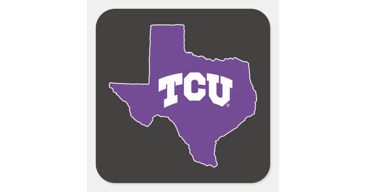 TCU Texas State Square Sticker | Zazzle
