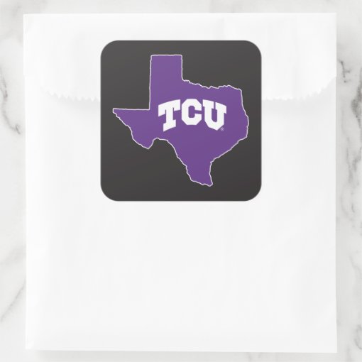 TCU Texas State Square Sticker | Zazzle