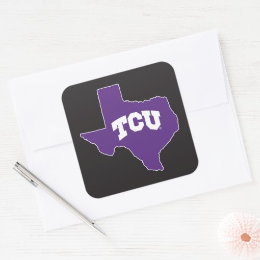 TCU Texas State Square Sticker | Zazzle